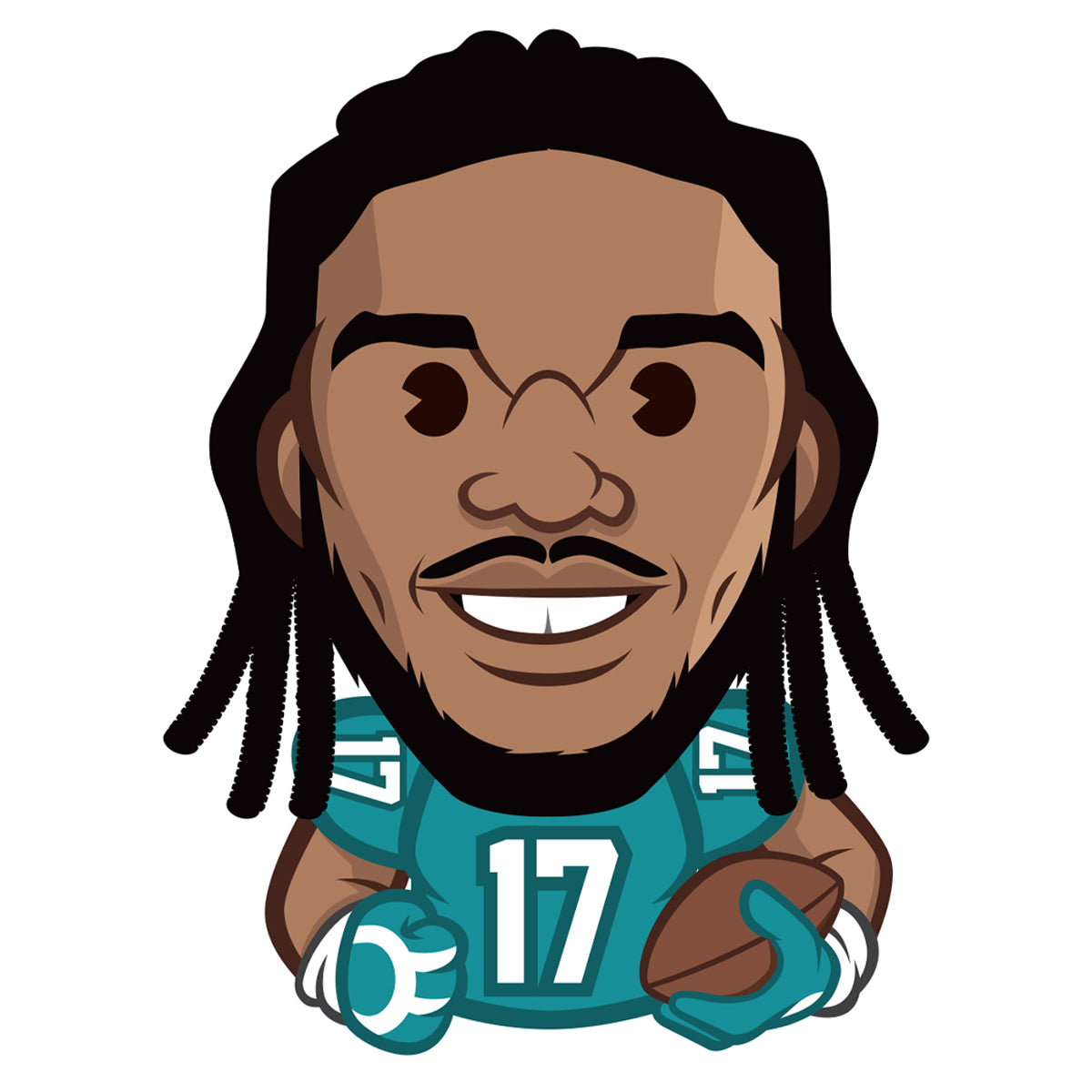 Jaylen Waddle Emoji - RealBig Collection - Official NFLPA - Miami Dolp ...