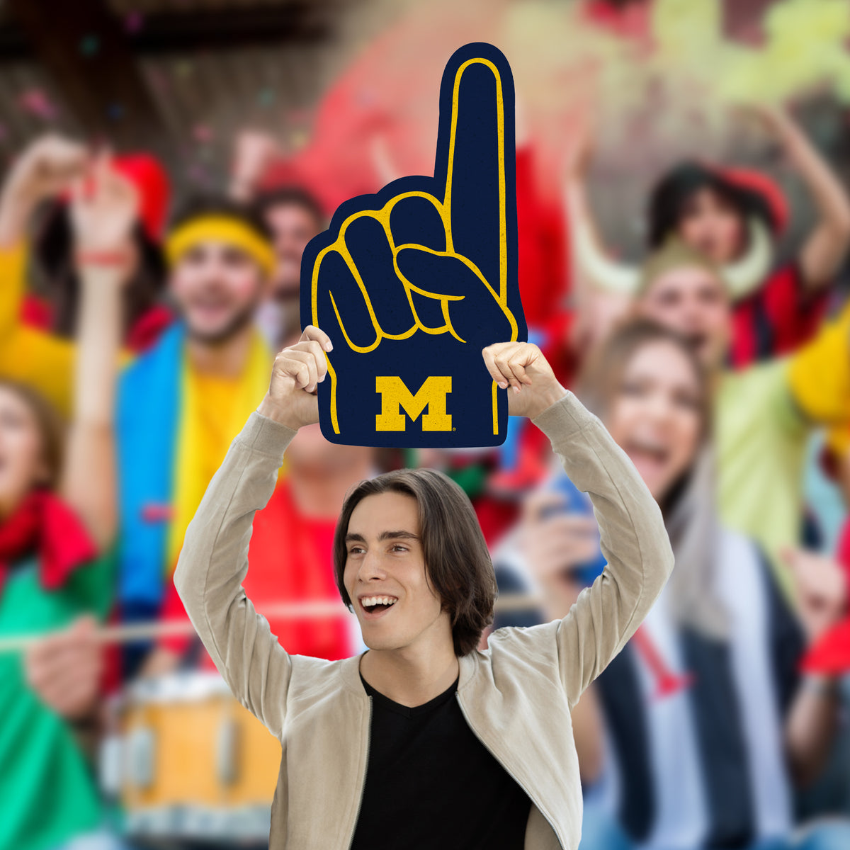 Foam Finger - Big Head - Official NCAA - Michigan Wolverines - Foam Co ...