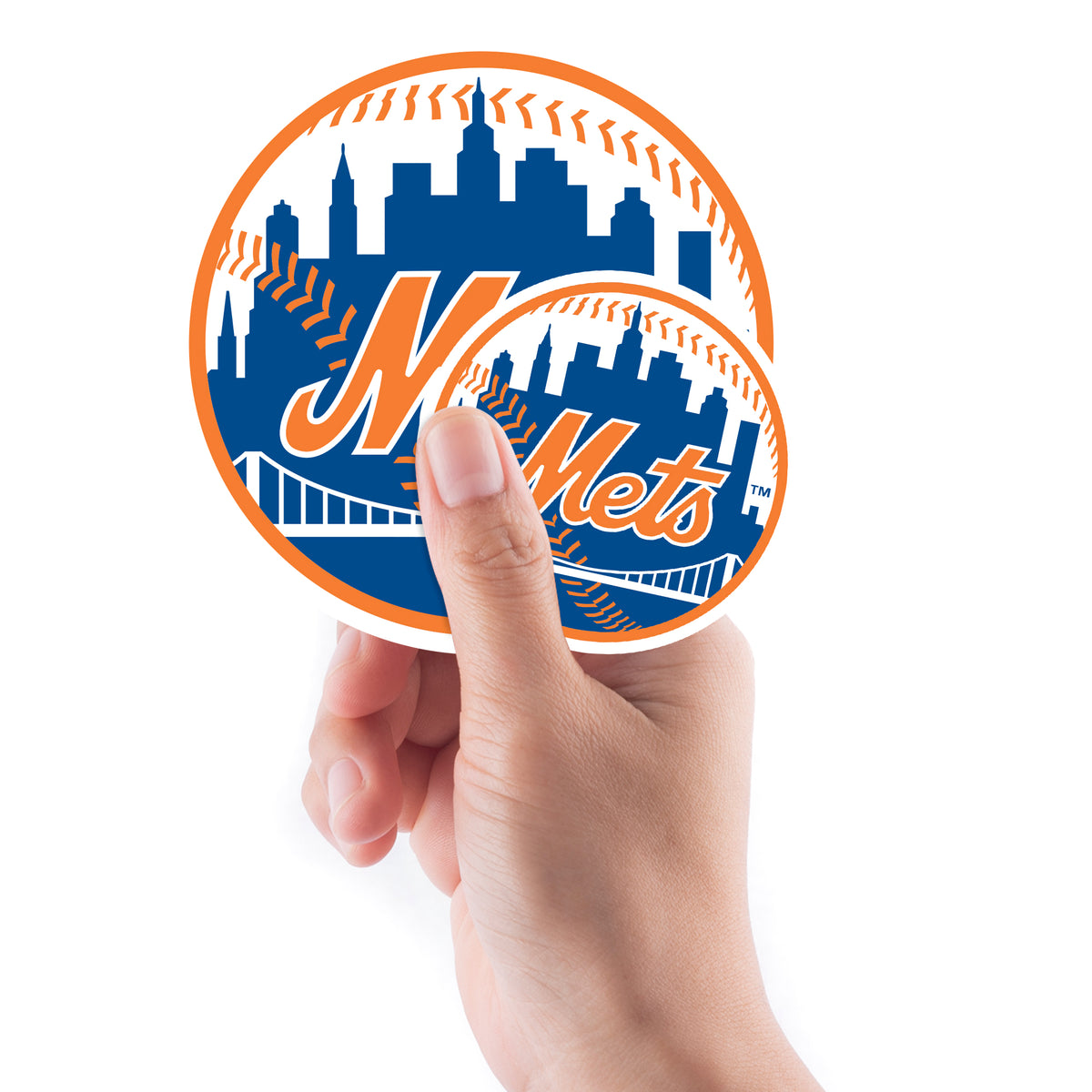 New York Mets - 5 Logo Minis (Mixed Sizes) - Official MLB - Reusable V ...