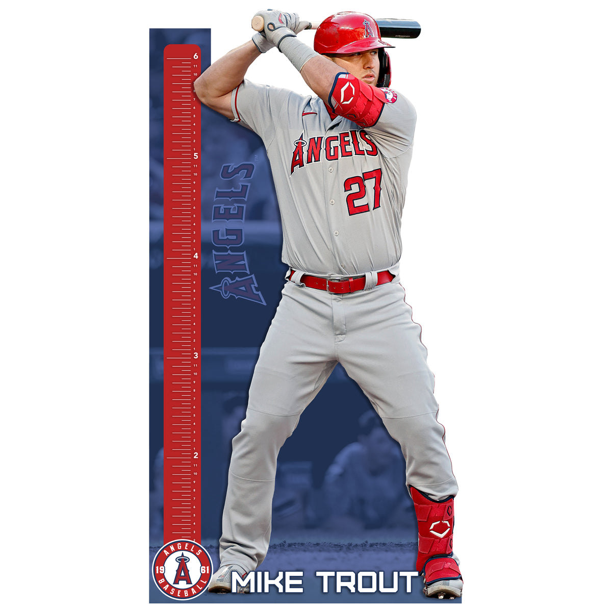Mike Trout - Growth Chart - Official MLB - Los Angeles Angels - Reusab ...