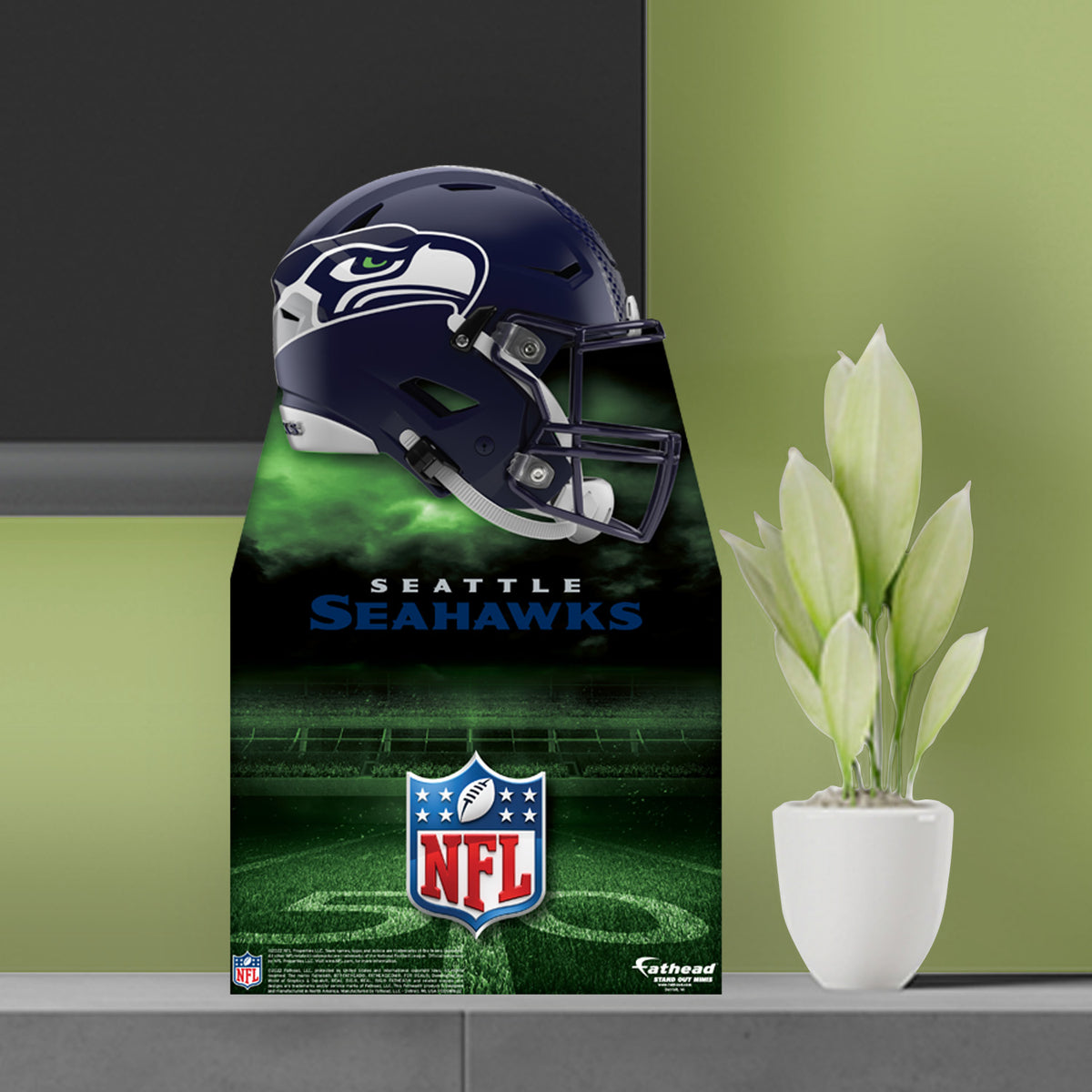 Seattle Seahawks Helmet - Mini Stand Out - Official NFL - Cardstock Cu ...
