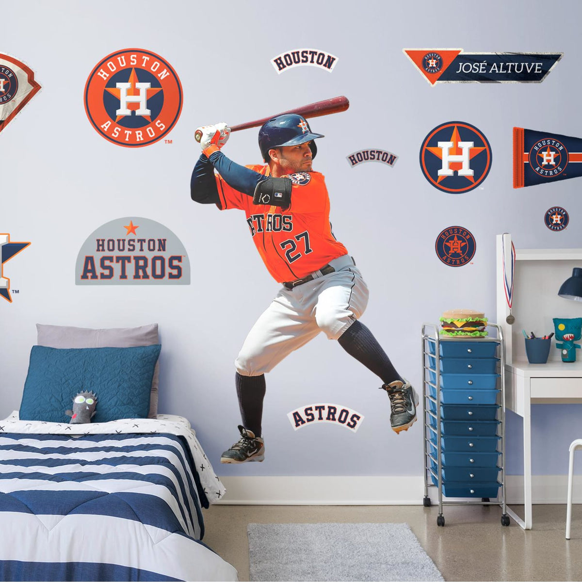 Jose Altuve Batting MLB Removable Wall Decal | Fathead Official Site