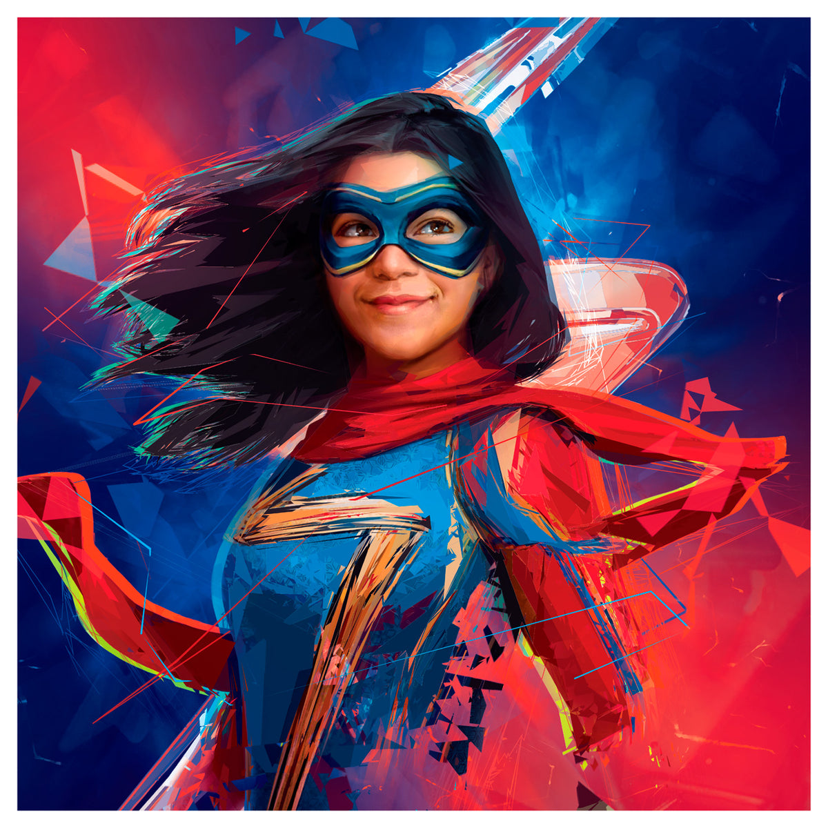 Ms. Marvel - Abstract - Peel & Stick Poster - Official Marvel - Reusab ...