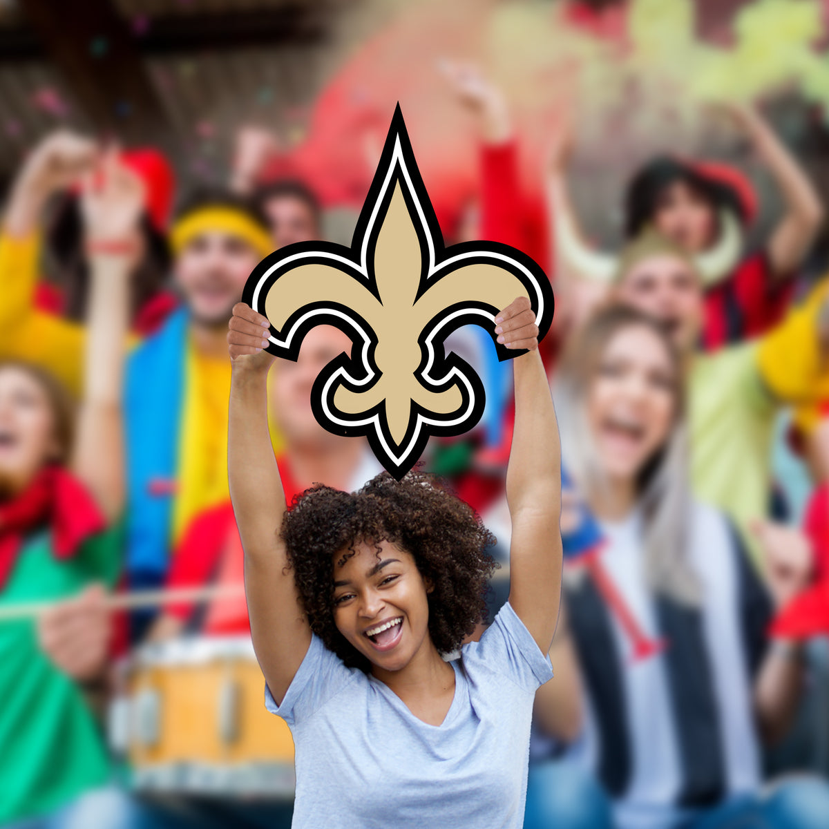 Logo - Big Head - Official NFL - New Orleans Saints - Foam Core Cutout ...