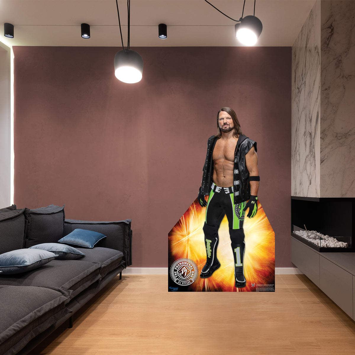 AJ Styles - Life-Size Stand Out - Official WWE - Foam Core Cutout – Fathead