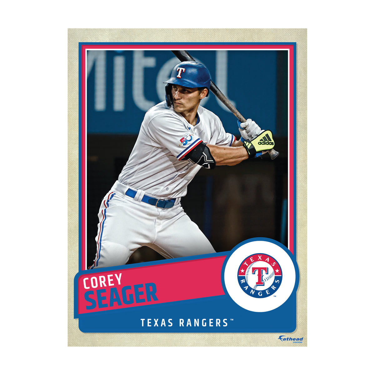 Corey Seager - Peel & Stick Poster - Official MLB - Texas Rangers - Re ...