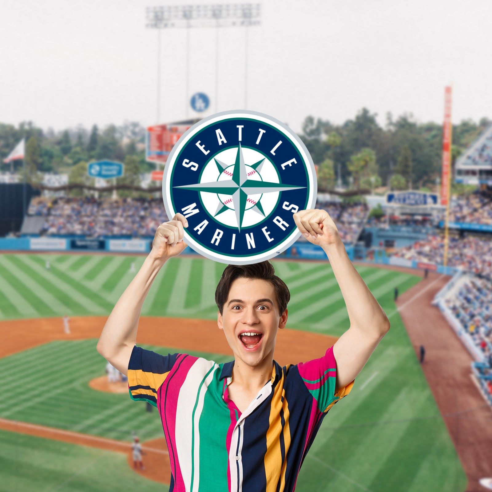 Logo - Big Head - Official MLB - Seattle Mariners - Foam Core Cutout ...
