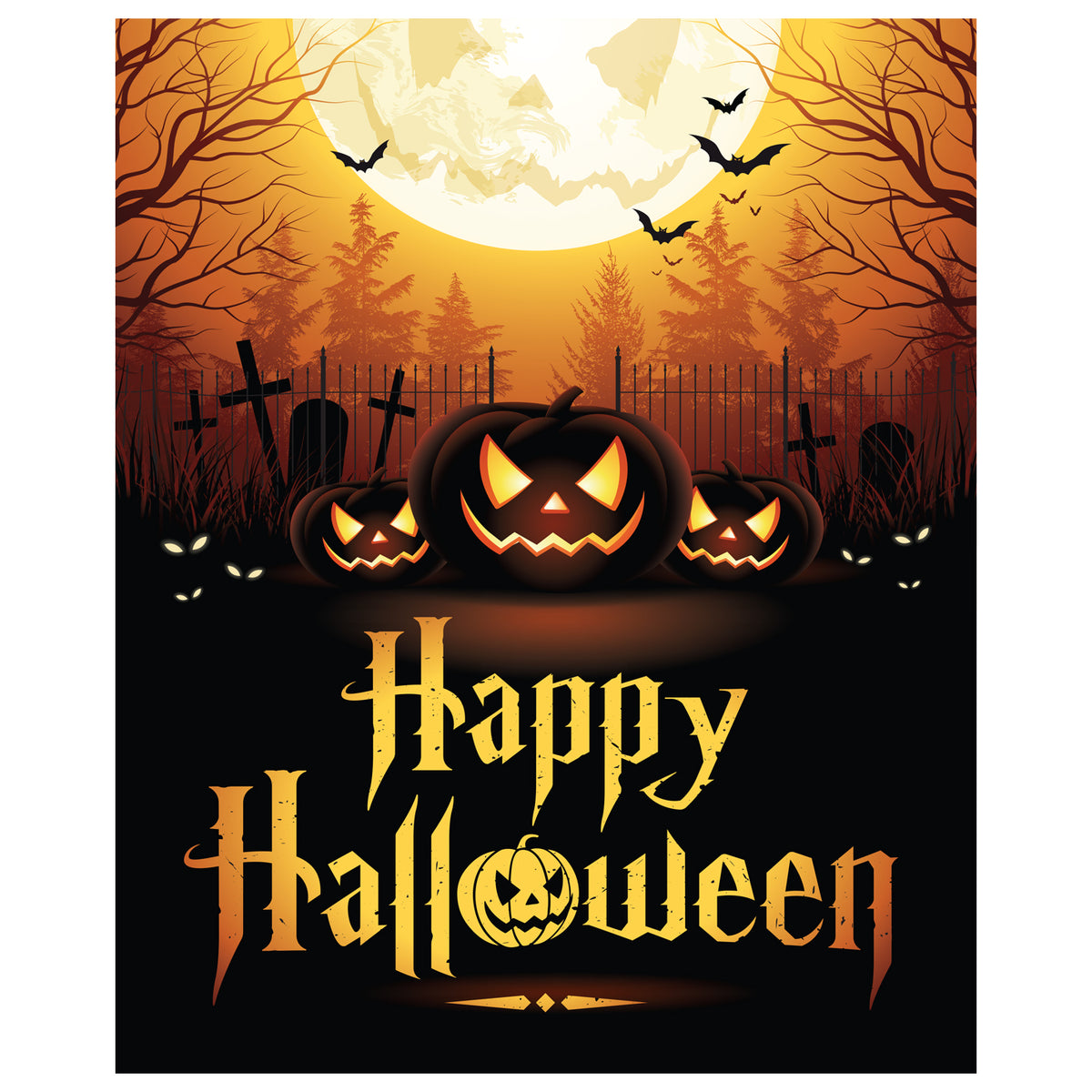 Halloween: Evil Moon Mural - Removable Wall Adhesive Decal – Fathead