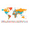 World Maps: Colored Map and Flags - Removable Wall Adhesive Decal – Fathead