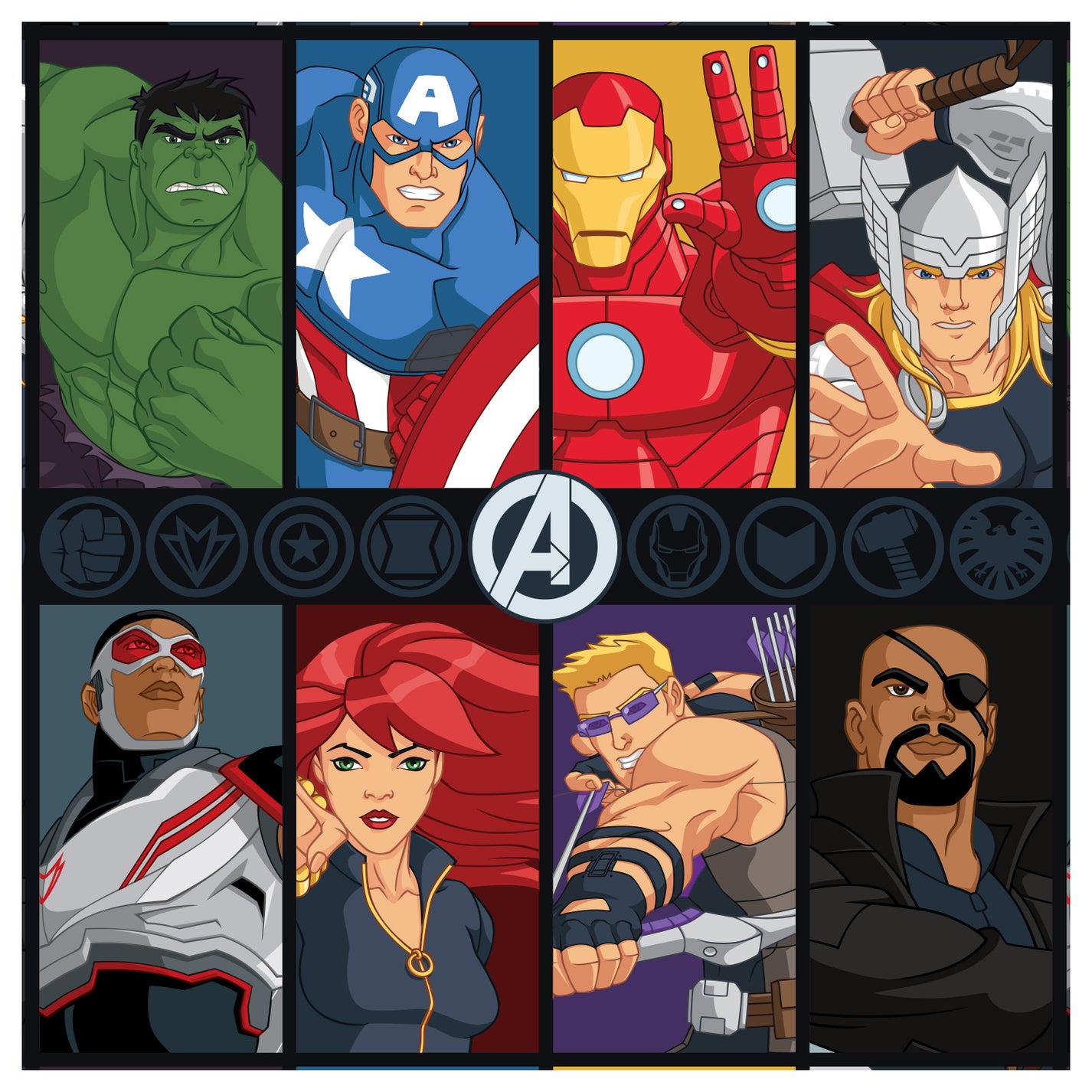 Avengers: Tile - Officially Licensed Marvel Peel & Stick Wallpaper ...