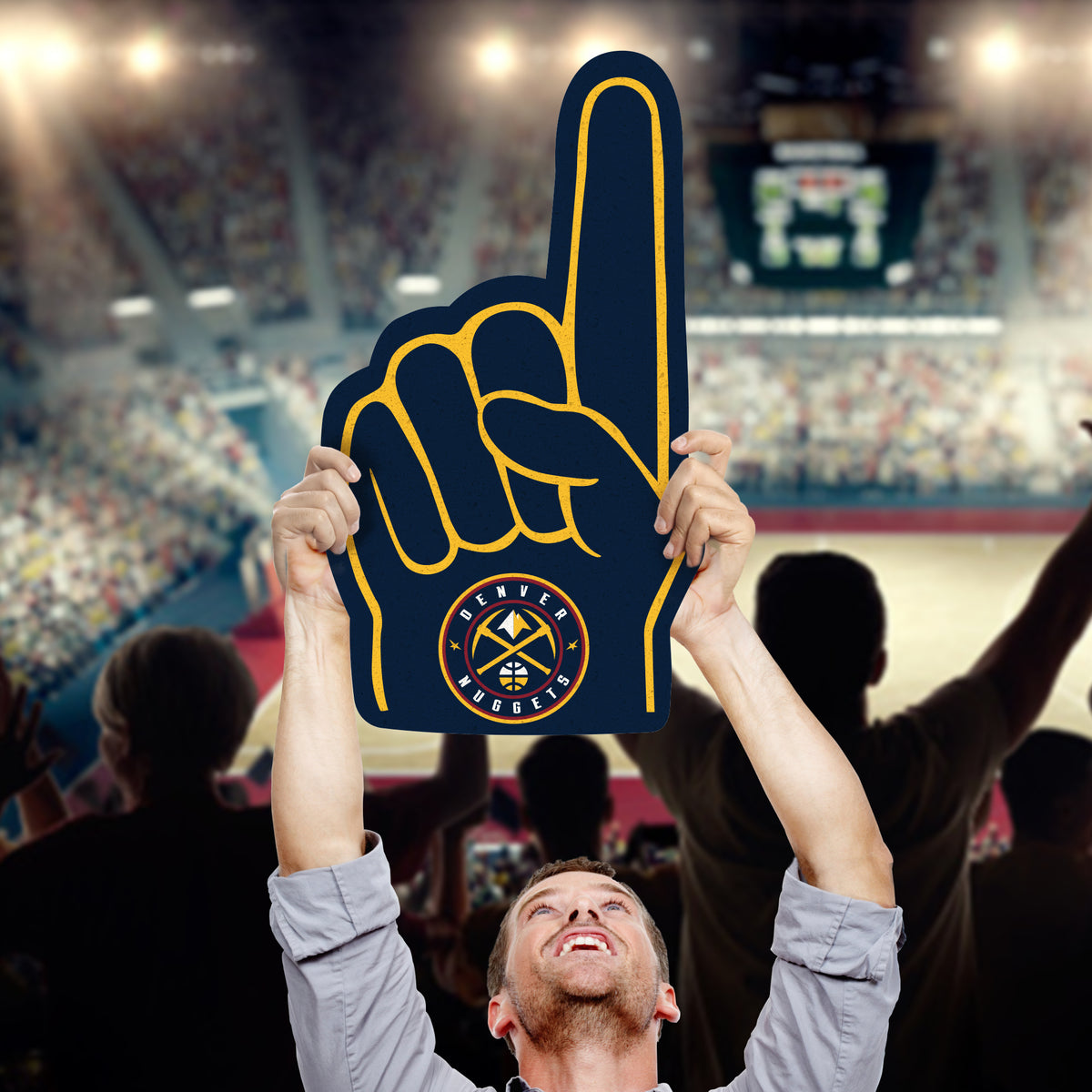 Foam Finger - Big Head - Official NBA - Denver Nuggets - Foam Core Cut ...
