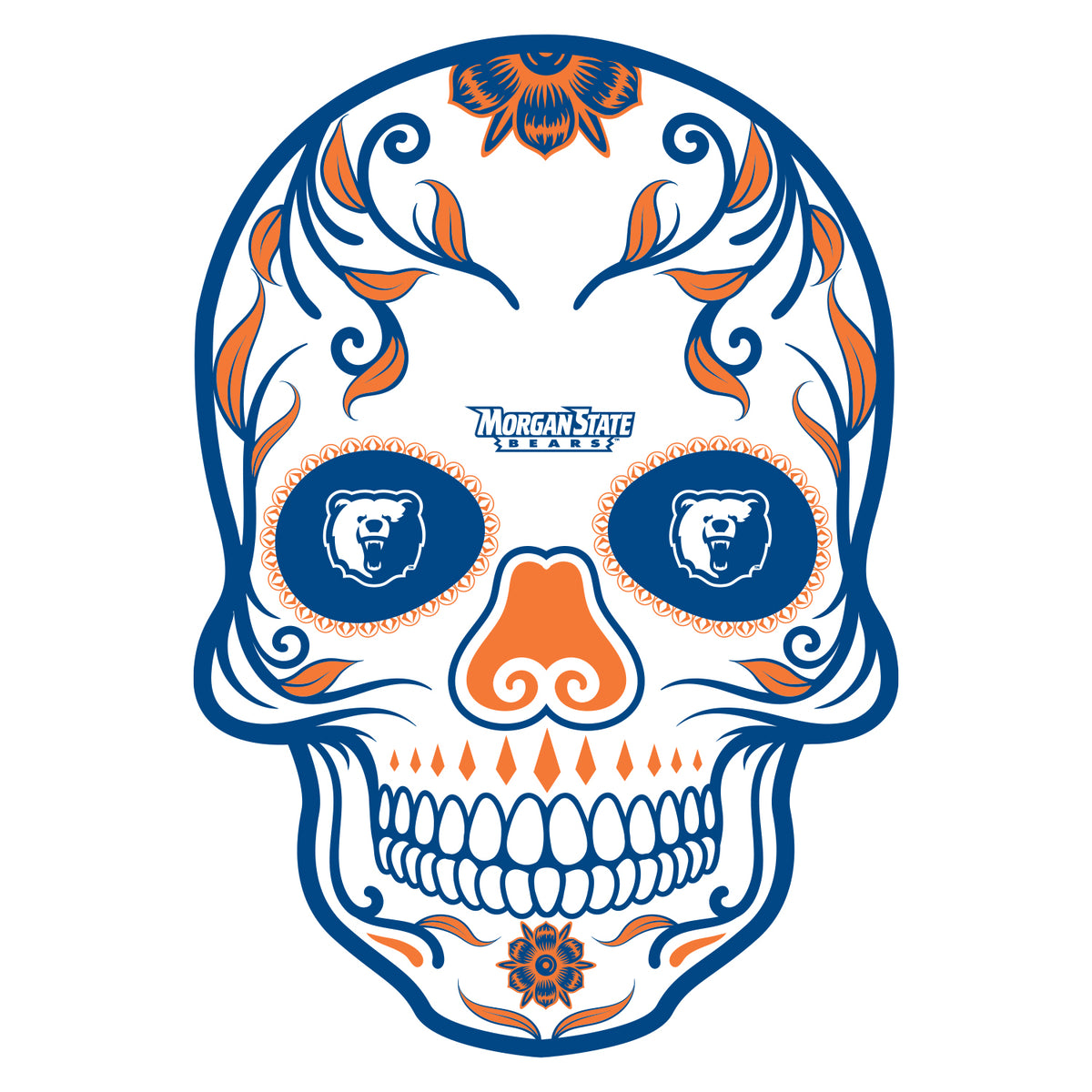 Morgan State Bears - Sugar Skull Logo - Outdoor Wall Decals - Official ...