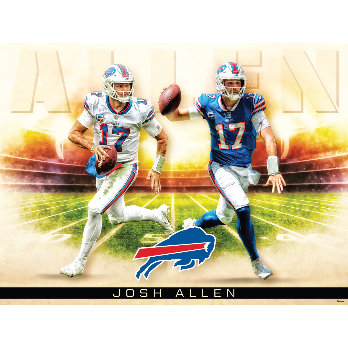 Josh Allen - Icon Series - Peel & Stick Poster - Official NFL - Buffal ...