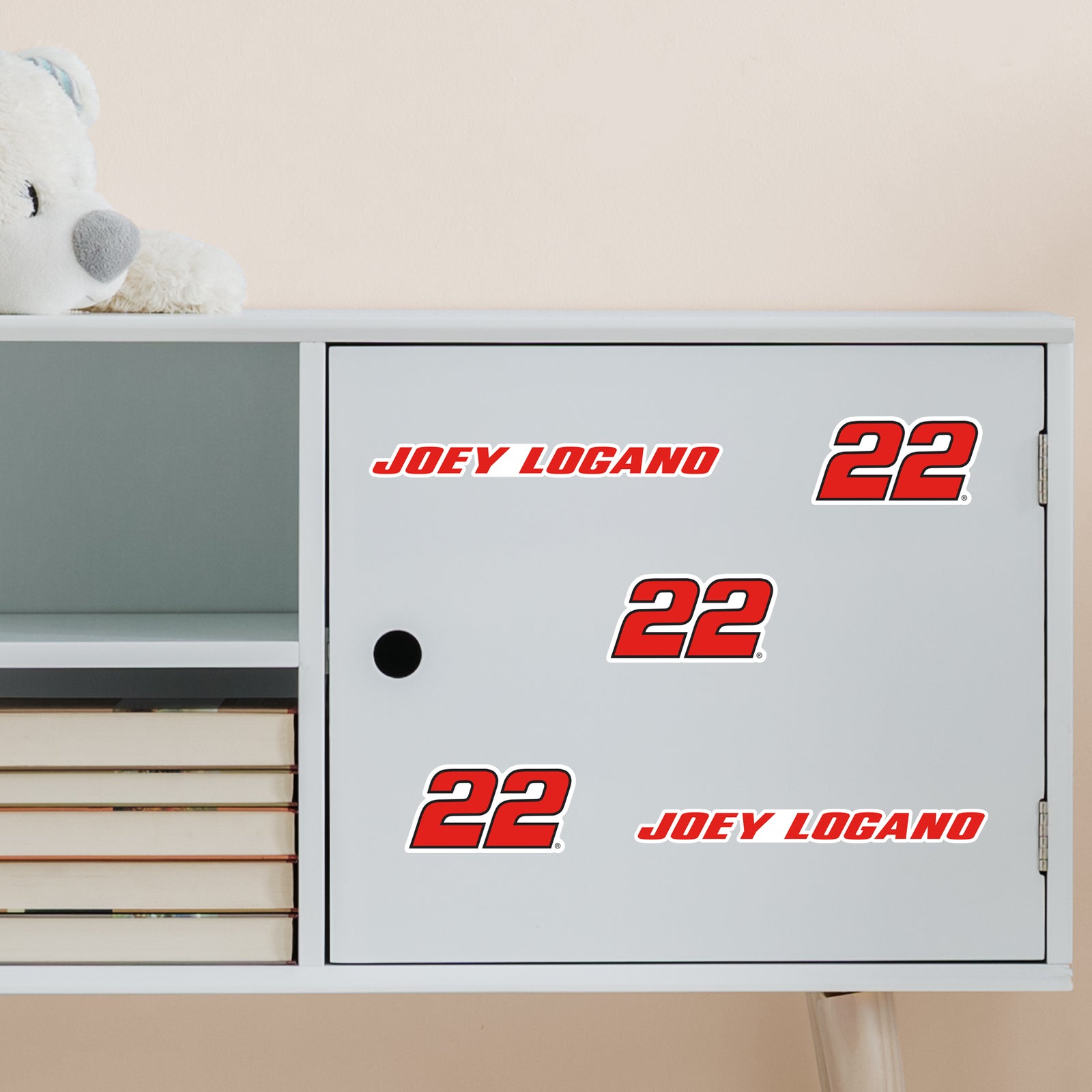 Joey Logano - 5 Logo Minis (Mixed Sizes) - Official NASCAR - Reusable ...