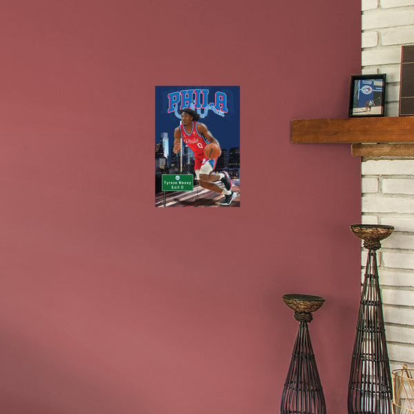 Tyrese Maxey - Artistic - Peel & Stick Poster - Official NBA - Philade ...