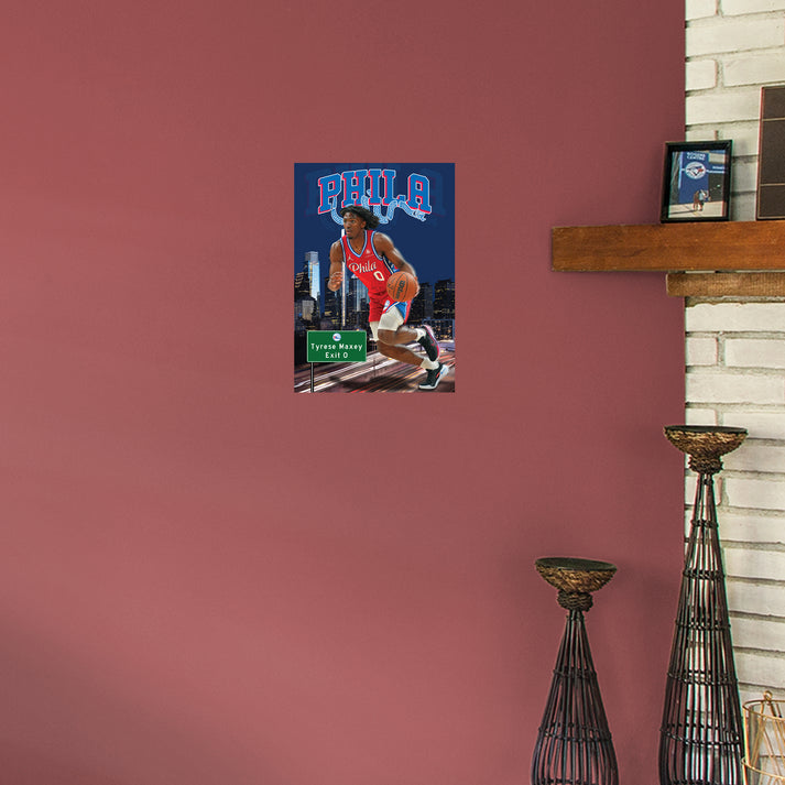 Tyrese Maxey - Artistic - Peel & Stick Poster - Official NBA - Philade ...