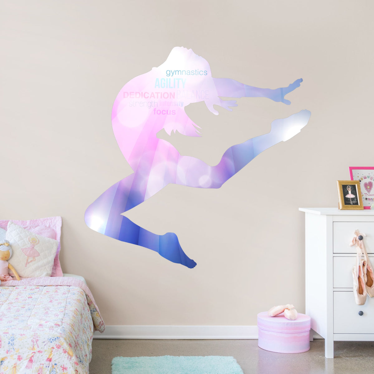 Gymnastics: Silhouette - Removable Vinyl Decal | Fathead Official Site