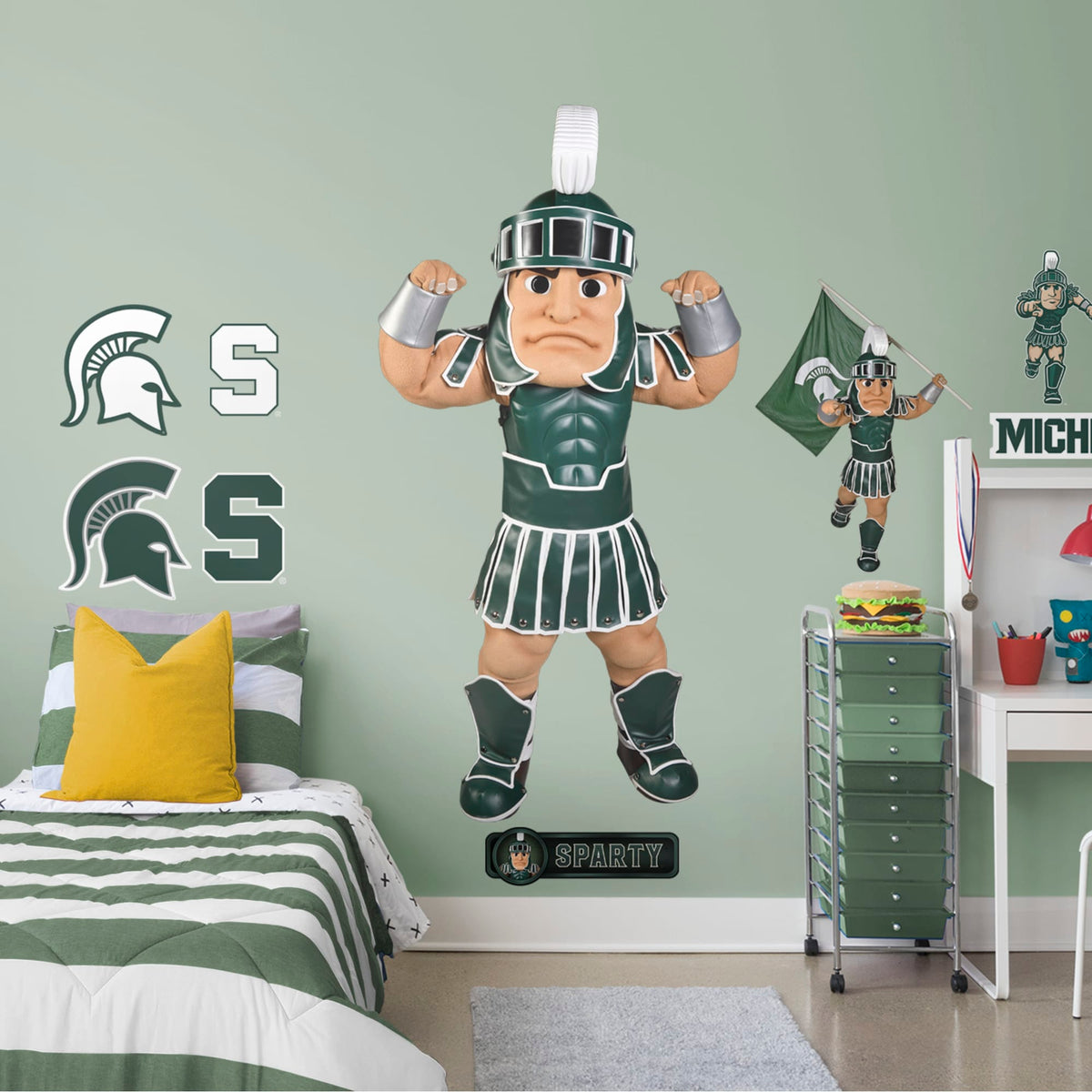 Michigan State: Sparty Mascot Wall Decal | Fathead Official Site
