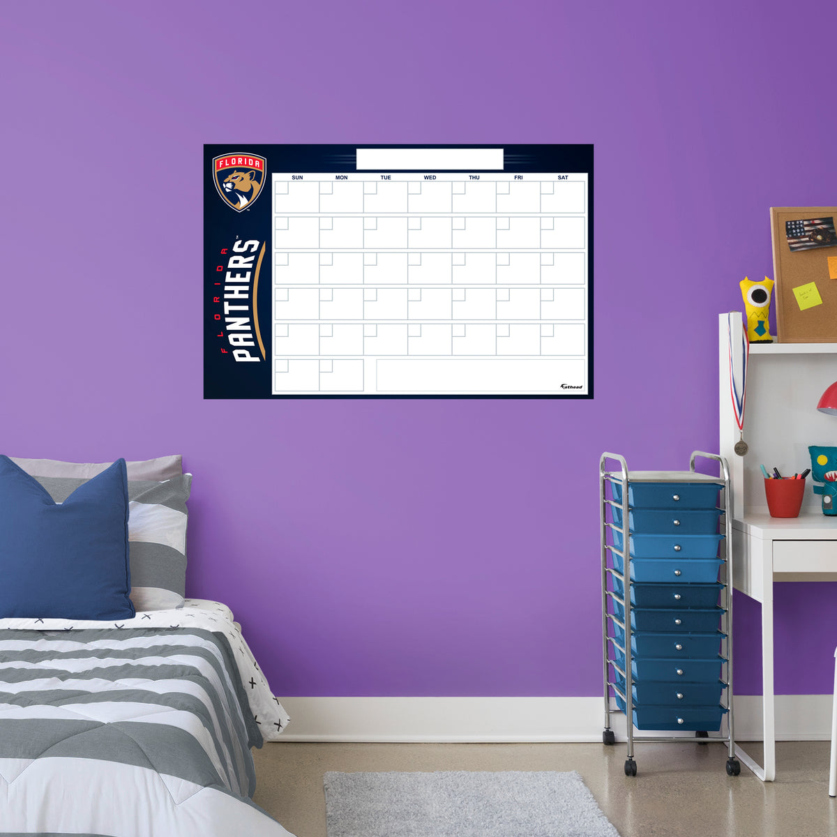 Florida Panthers - Dry Erase Calendar - Official NHL - Reusable Vinyl ...