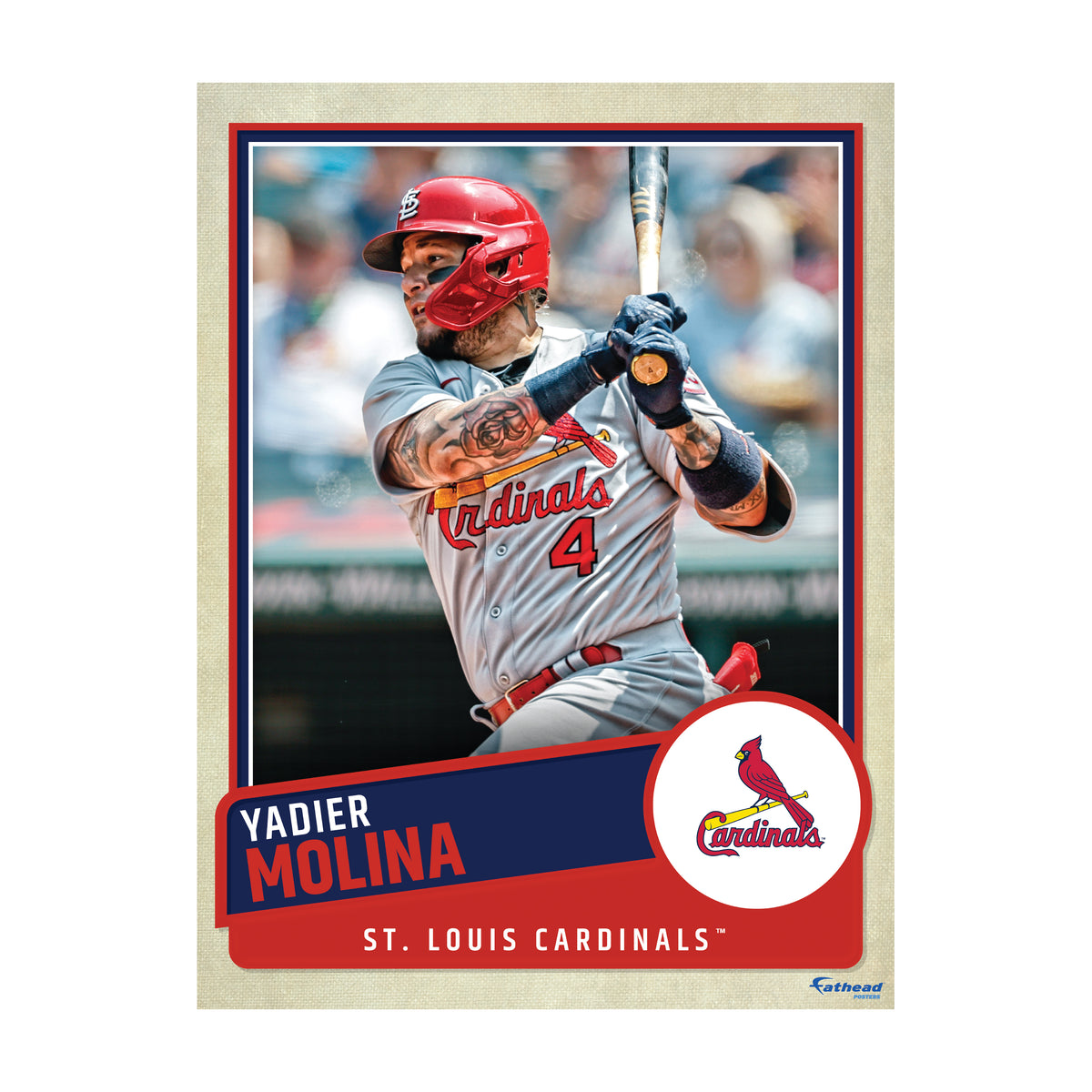 Yadier Molina - Peel & Stick Poster - Official MLB - St. Louis Cardina ...