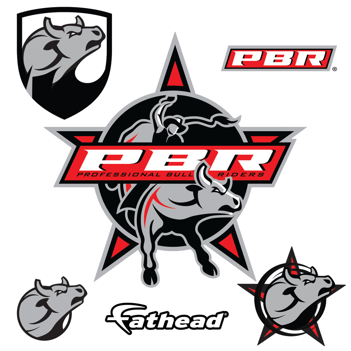 PBR: Logo Icon - Officially Licensed Pro Bull Riding Removable Adhesiv ...