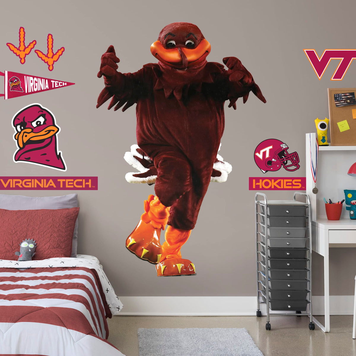 Virginia Tech Hokies Mascot Wall Decal | Fathead Official Site