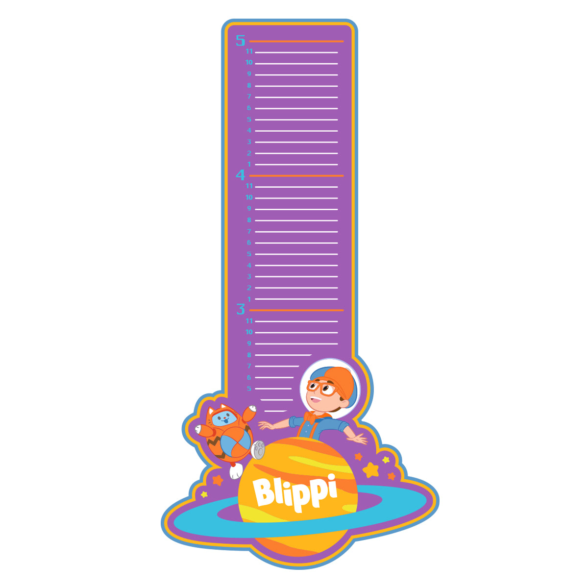 Blippi Space - Growth Chart - Official Blippi - Reusable Vinyl Wall De ...