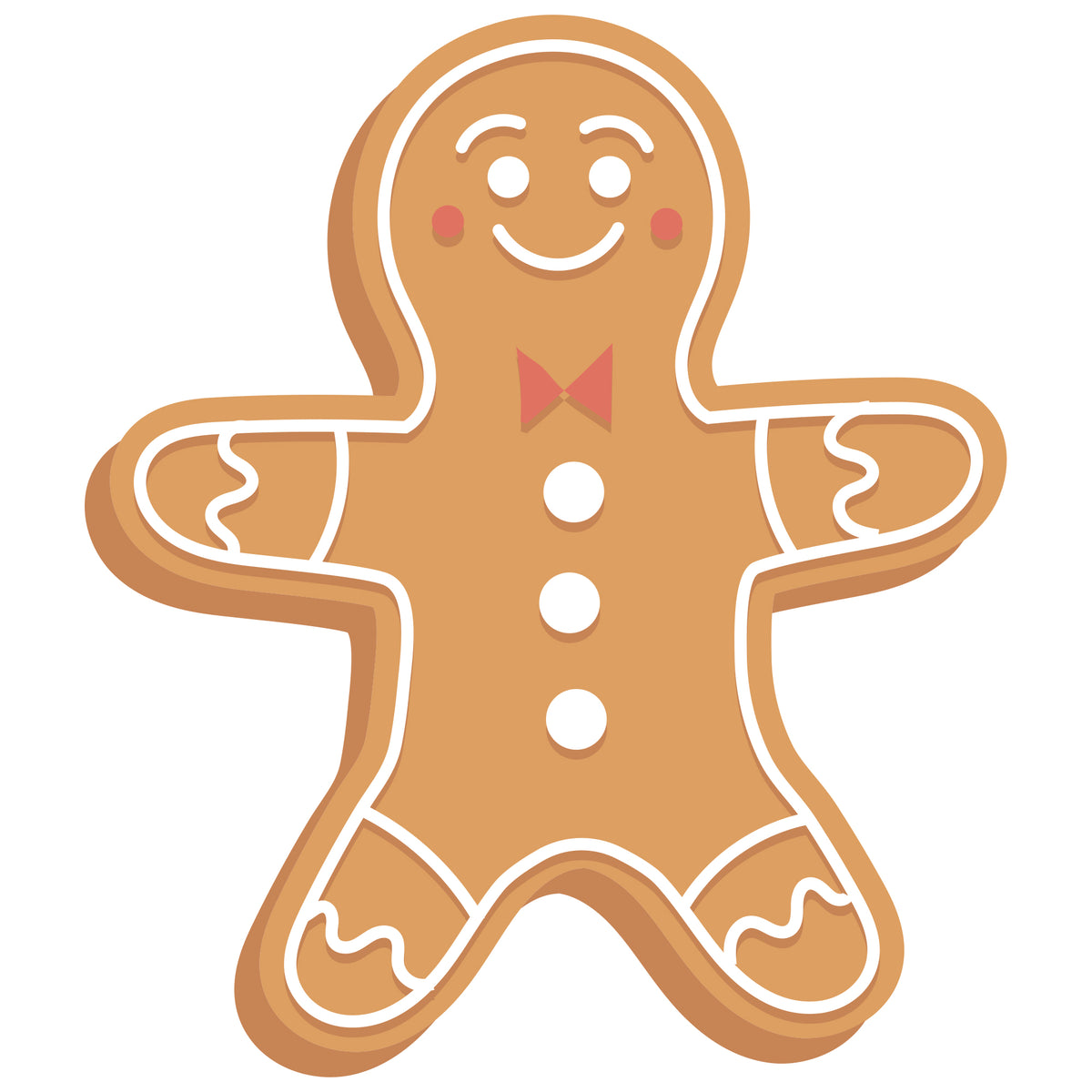 Christmas: Cute Gingerbread Icon - Removable Adhesive Decal – Fathead